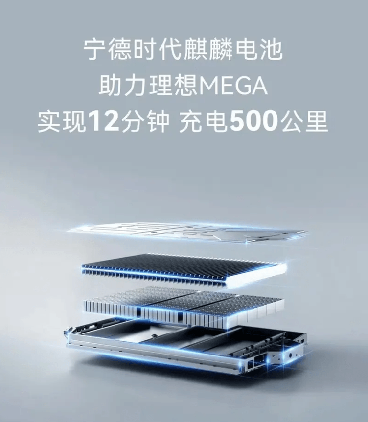 理想MEGA将搭载5C麒麟电池 充电12分钟续航增500km_车家号_发现车生活_汽车之家