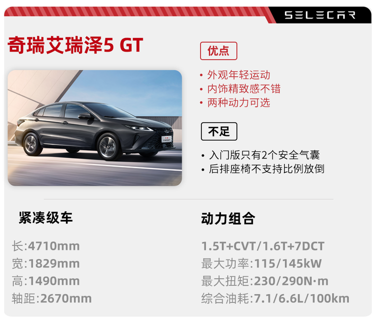 售价7.99万元起，奇瑞新款艾瑞泽5 GT上市，新增1.5T发动机可选_车家号_发现车生活_汽车之家