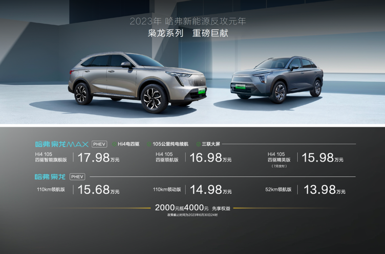 电混四驱哈弗枭龙MAX售价15.98万起，长城的新能源战略反攻开始了_车家号_发现车生活_汽车之家