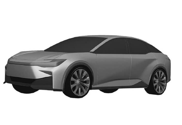 丰田bZ5外观专利图曝光，外观时尚，采用贯穿式大灯_车家号_发现车生活_汽车之家